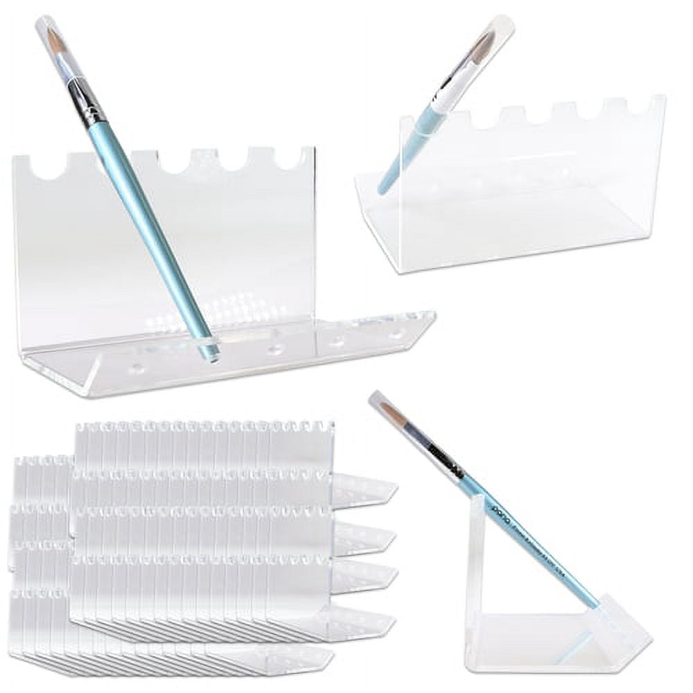 Beauticom 5-Slot Vertical Stand Clear Acrylic Plastic Brush Holder ...