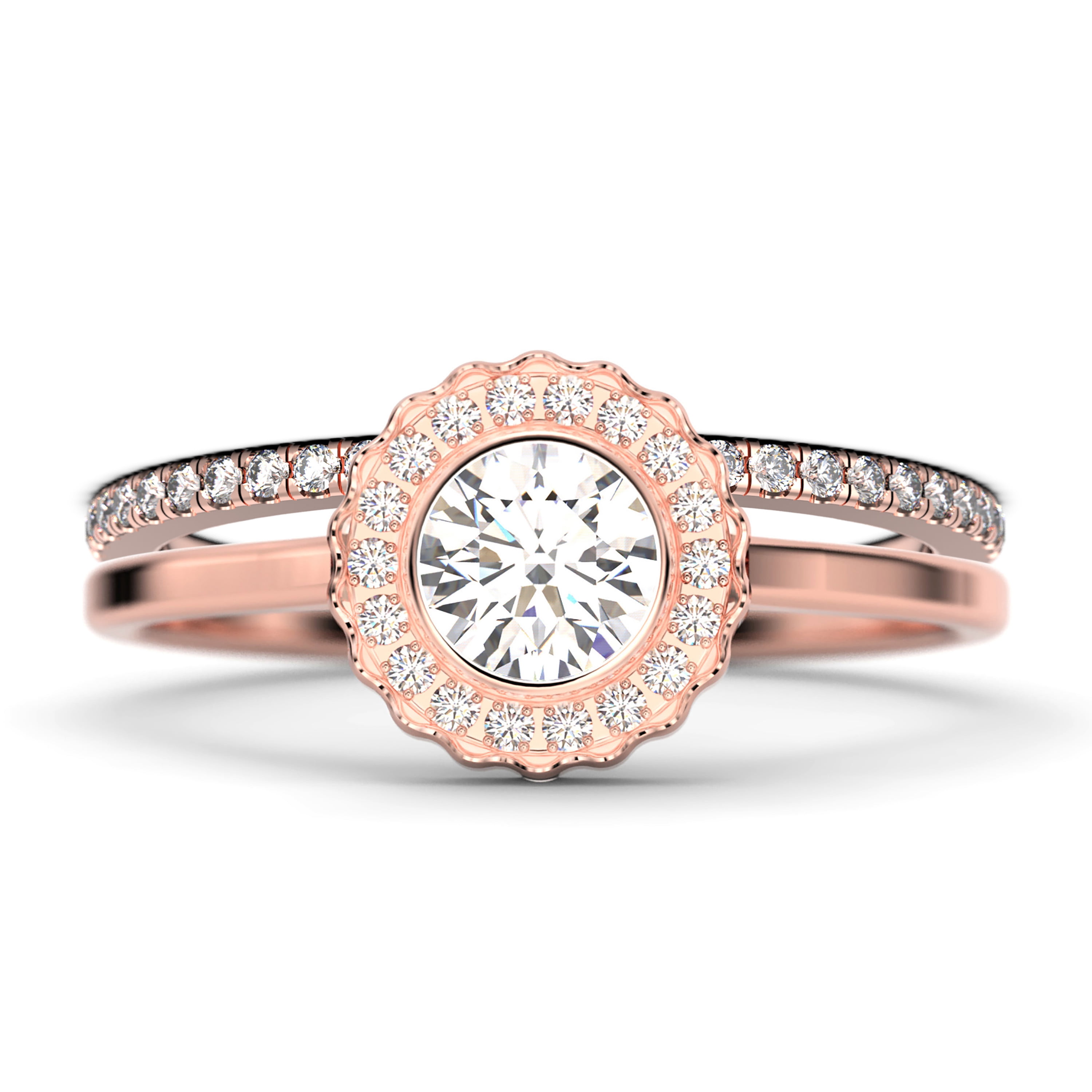Beautiful 1.60 Carat Round Cut Diamond Moissanite Engagement Ring ...
