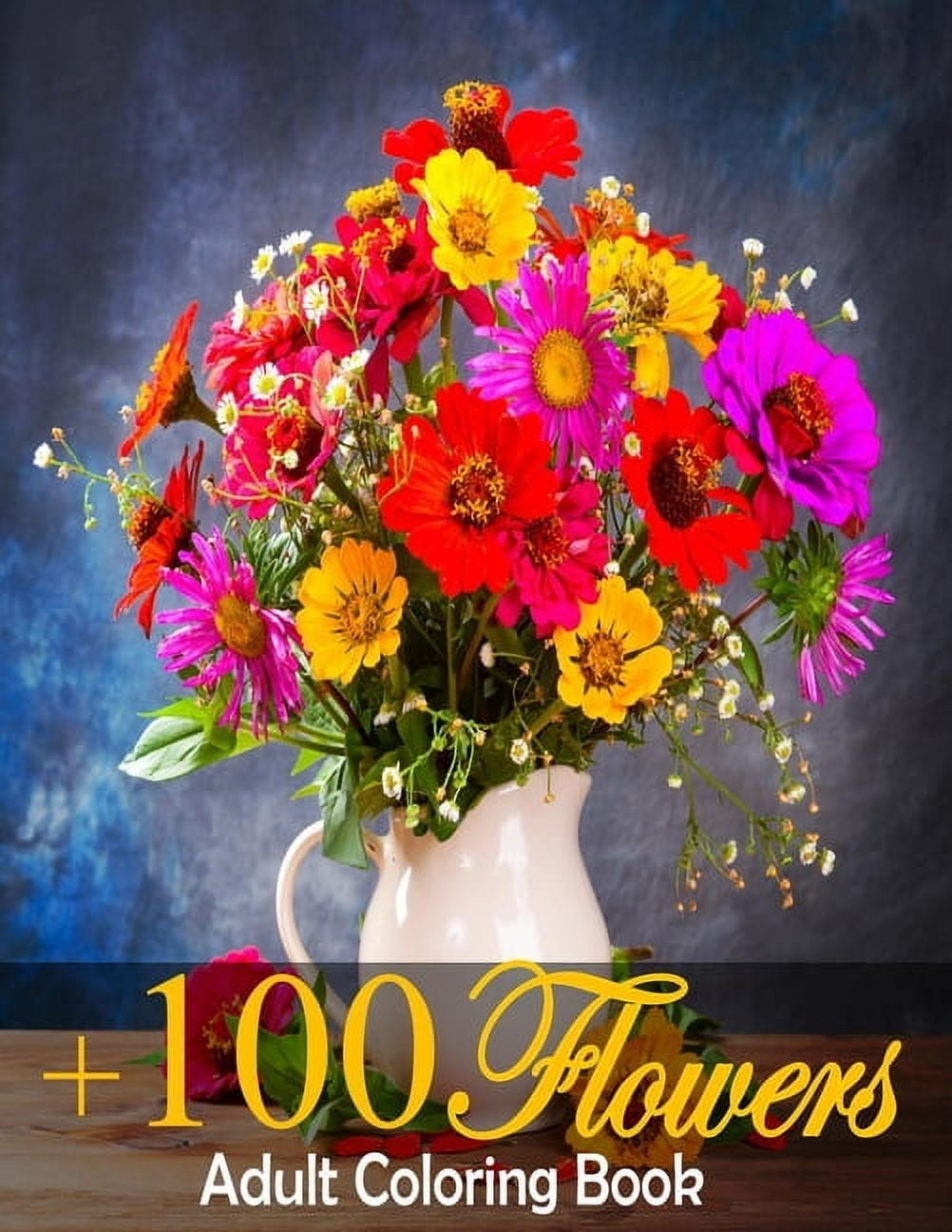 Beautiful + 100 Flowers an Adult Coloring Book With Bouquets, Wreaths ...