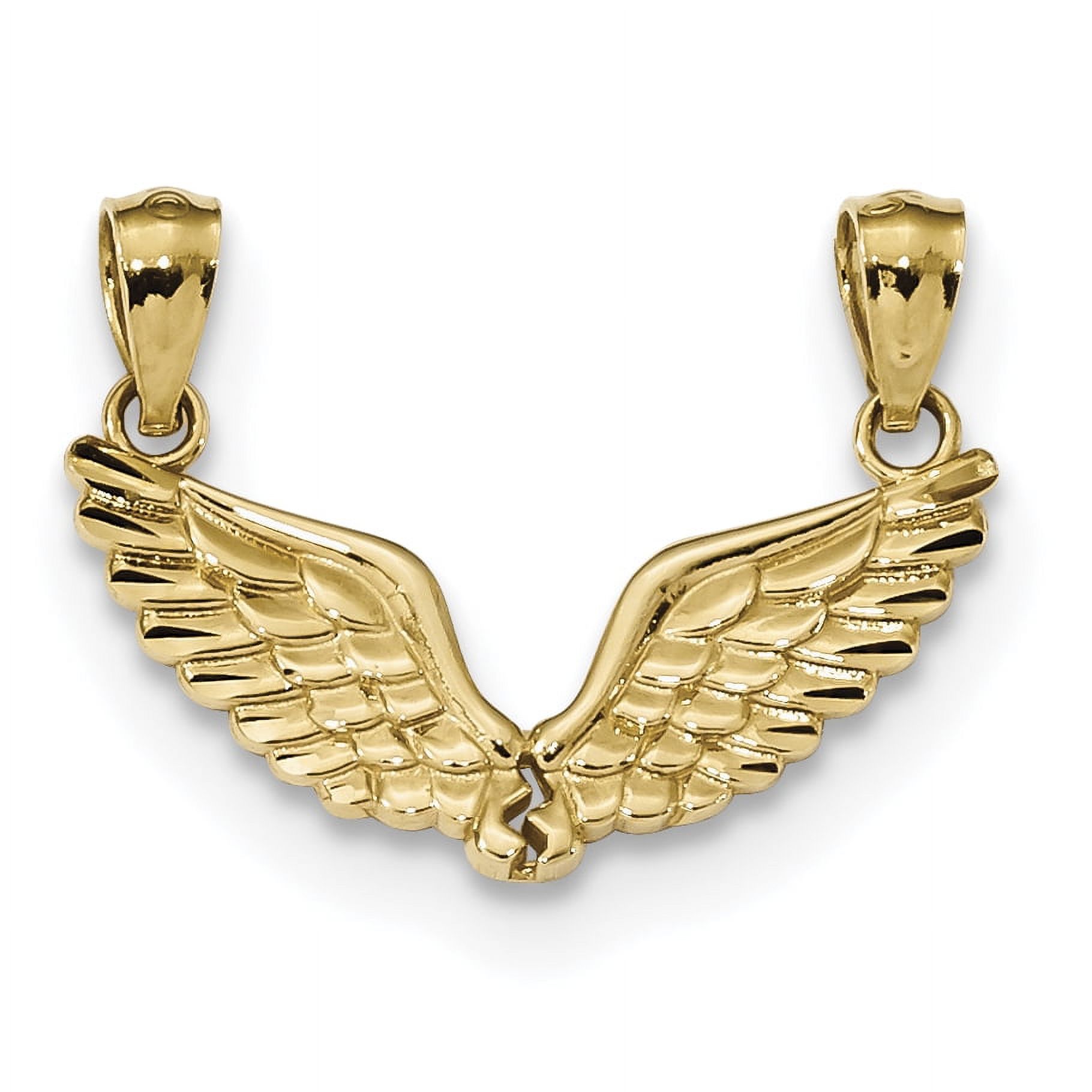 Beautiful 14K Polished 2 Piece Break Apart Angel Wings Pendants ...