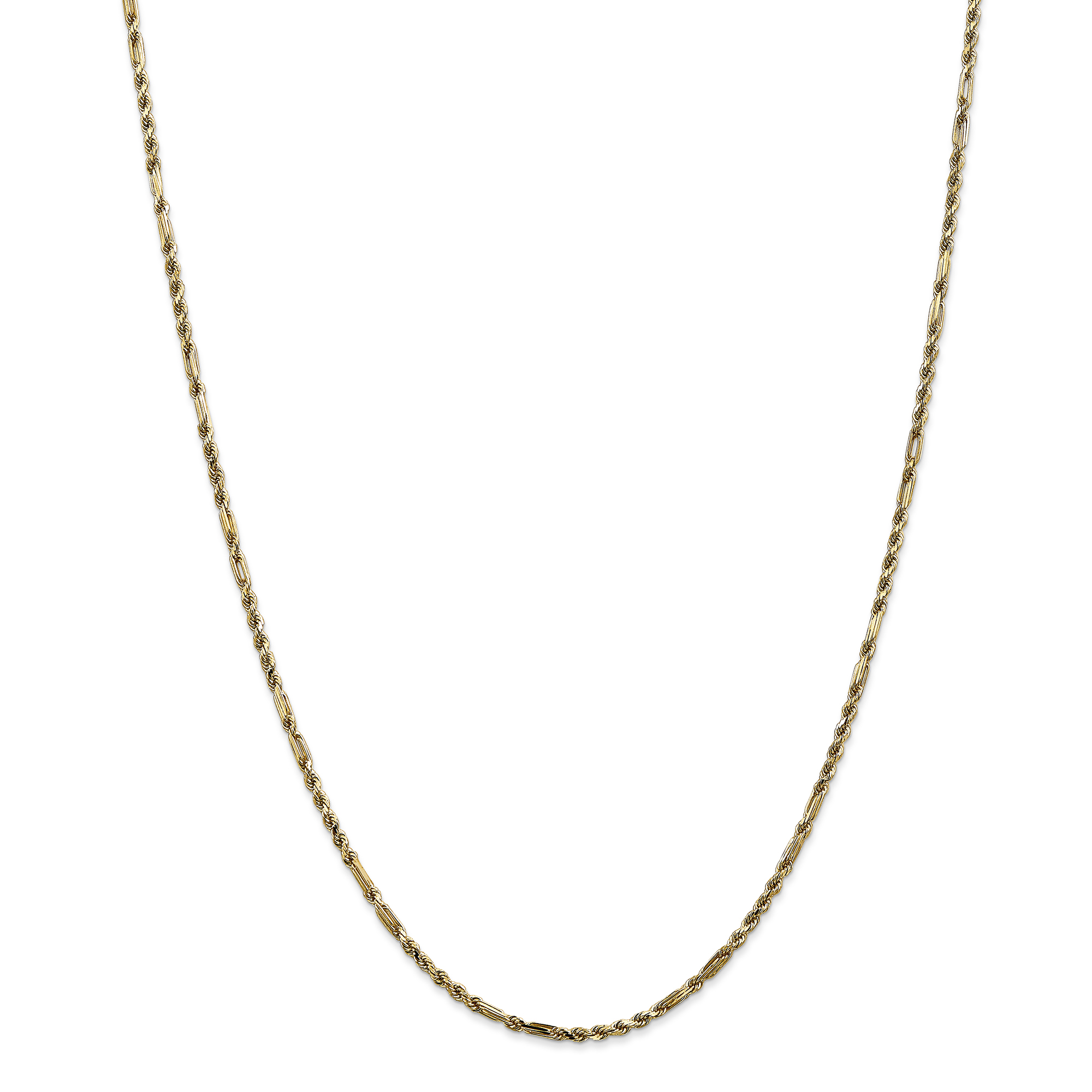 Beautiful 14k 2.25mm D/C Milano Rope Chain - Walmart.com