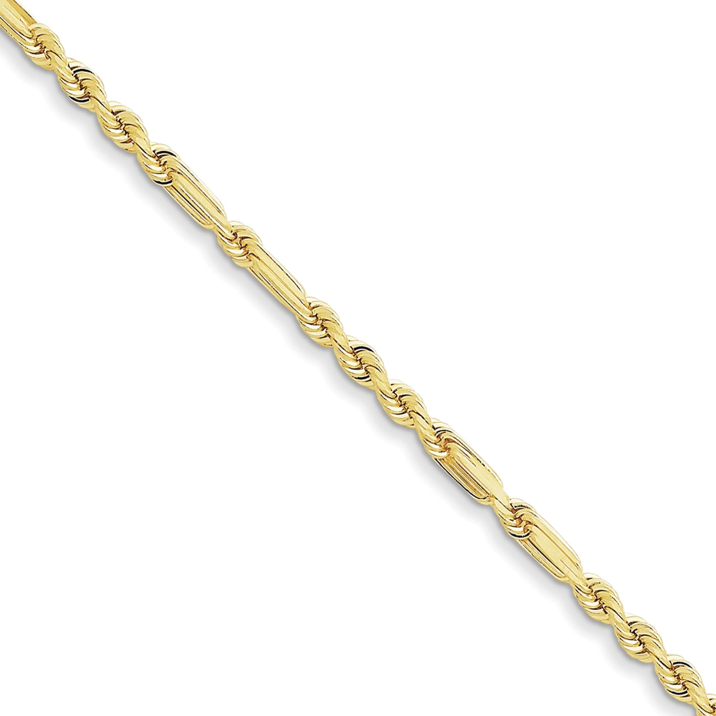 Beautiful 14k 3.0mm D/C Milano Rope Chain - Walmart.com