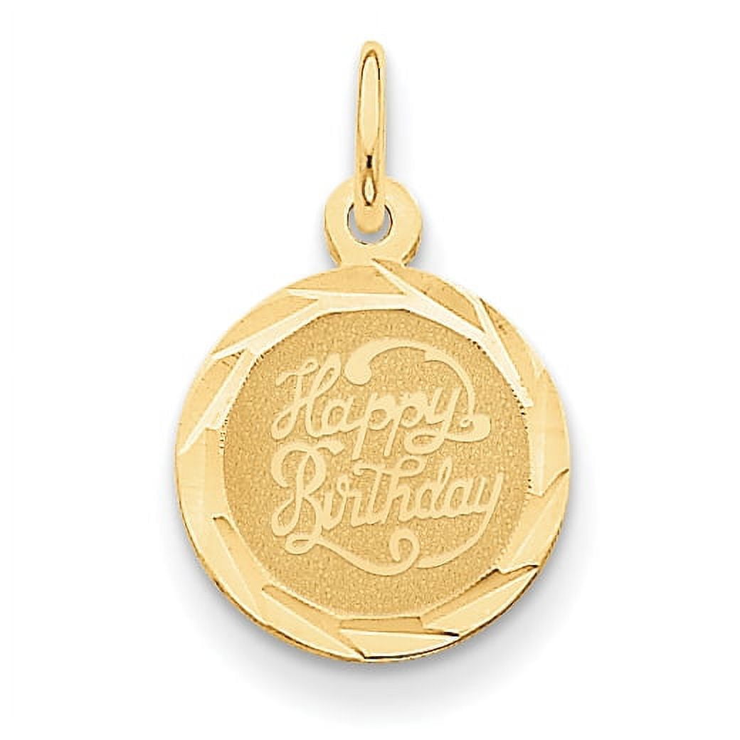Beautiful 14k HAPPY BIRTHDAY Disc Charm - Walmart.com