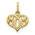 Beautiful 14k MOM Heart Charm - Walmart.com