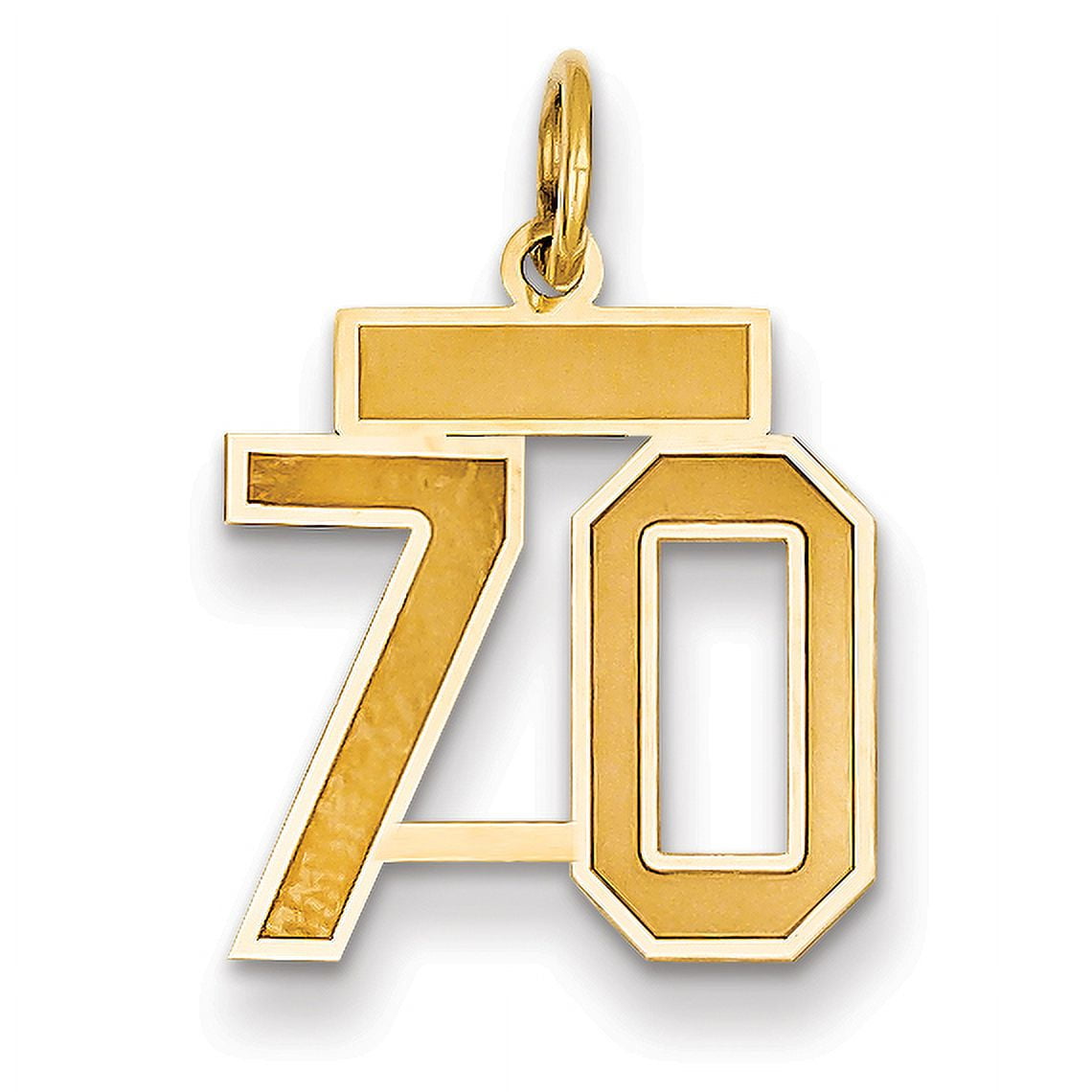 Beautiful 14k Small Satin Number 70 Charm - Walmart.com
