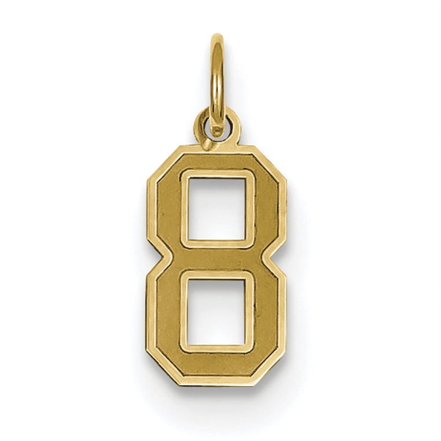 Beautiful 14k Small Satin Number 8 Charm - Walmart.com