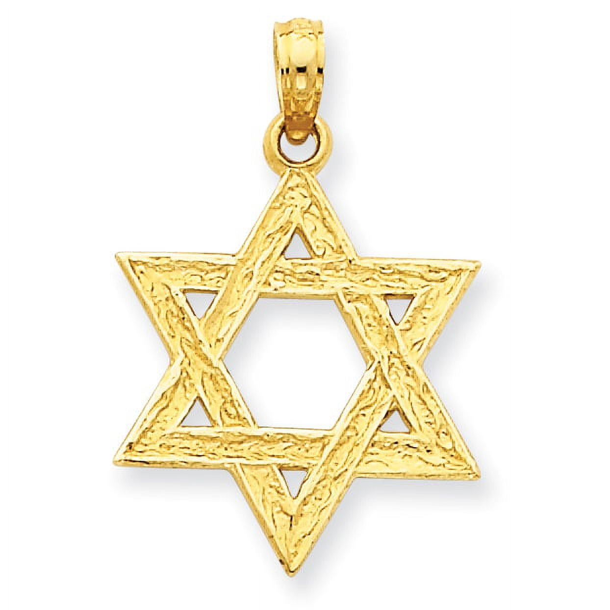 Beautiful 14k Star of David Pendant - Walmart.com