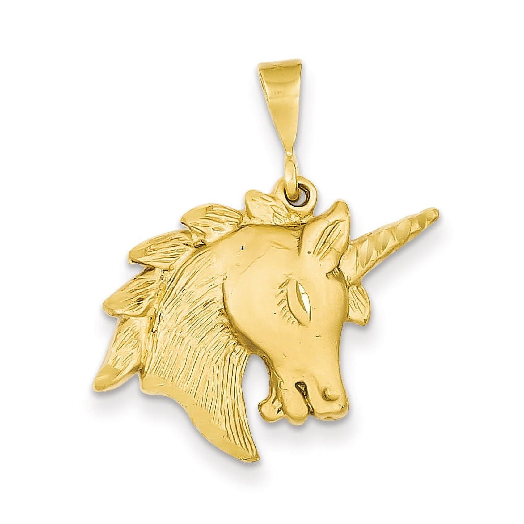 Beautiful 14k Unicorn Head Charm - Walmart.com