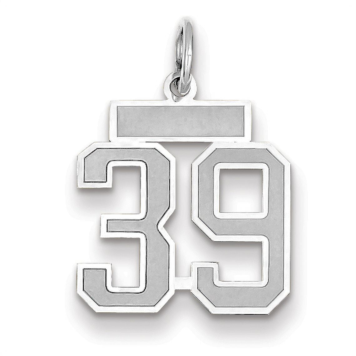Beautiful 14k WG Small Satin Number 39 Charm - Walmart.com
