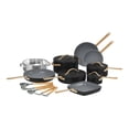 Beautiful 18-Piece Ceramic Nonstick Cookware Set, Pots & Pans with ...