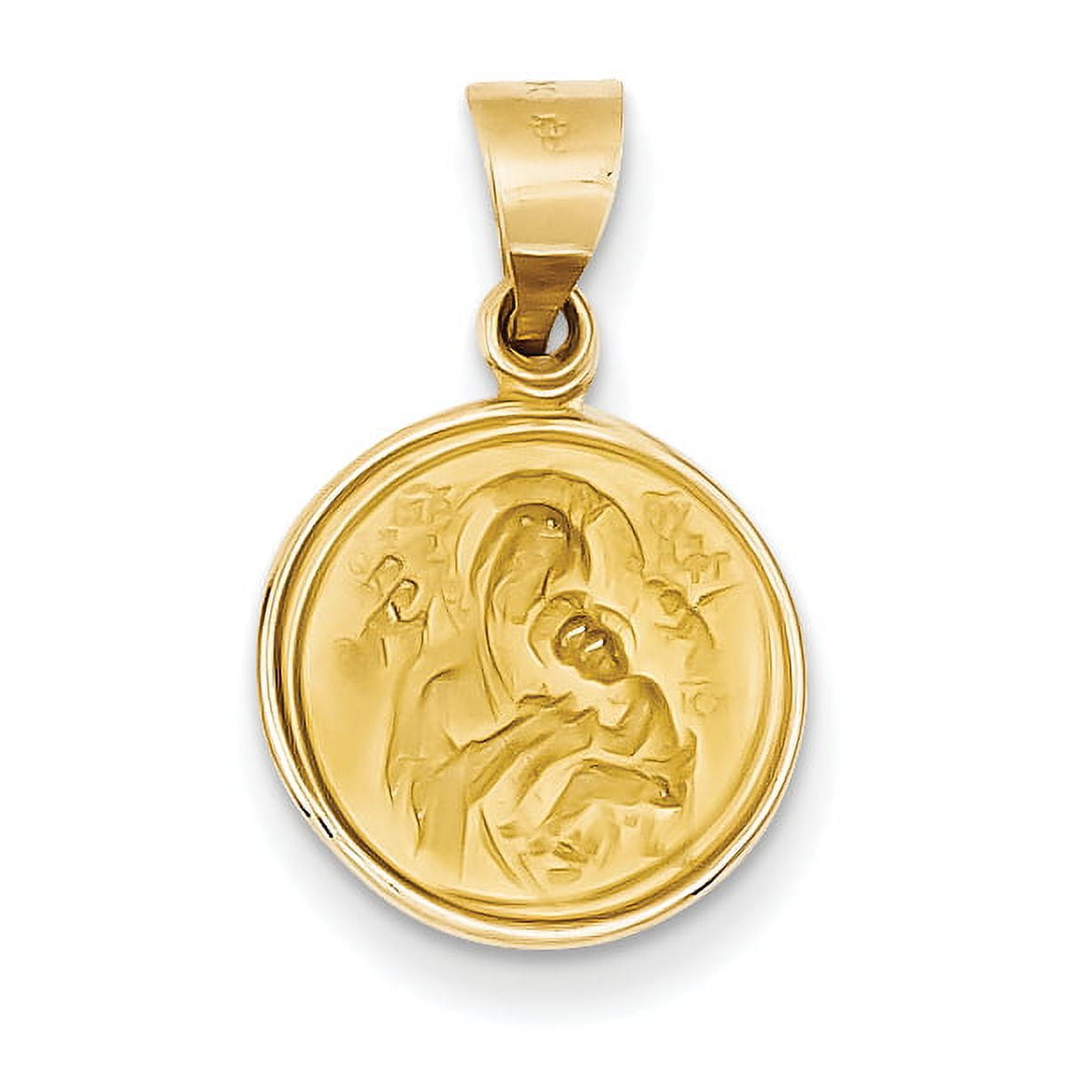 Beautiful 18k Our Lady of Perpetual Help Medal Pendant - Walmart.com