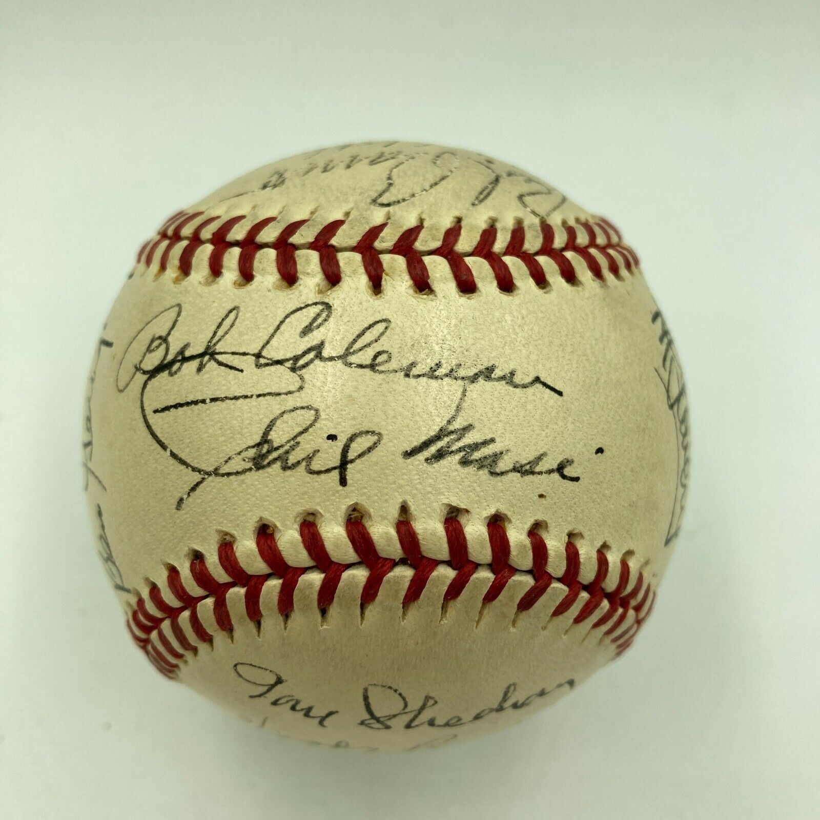Beautiful 1944 Boston Braves Team Signed Official National League Frick ...