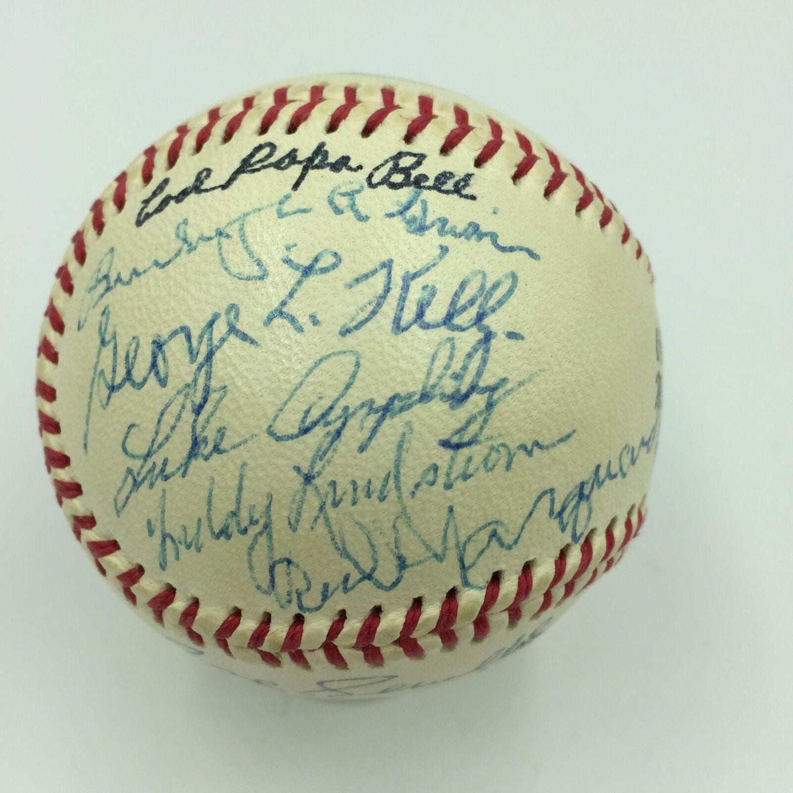 Beautiful 1970's Hall Of Fame Multi Signed Baseball 20+ Signatures JSA ...