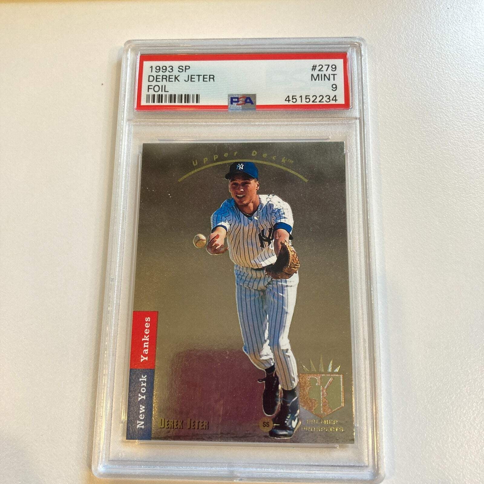 Beautiful 1993 Upper Deck Sp Derek Jeter #279 PSA 9 MINT New Label ...