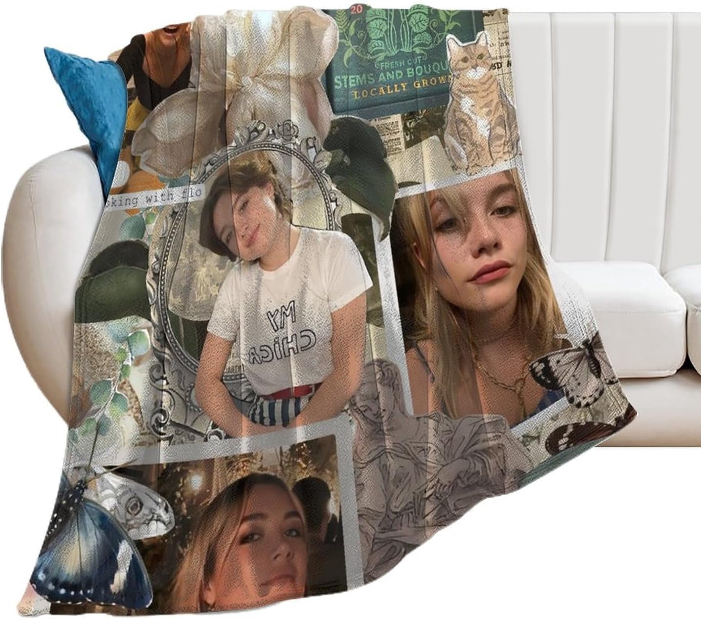 Beautiful #2 Florence Pugh Blanket Super Soft Throw Blanket Silky ...