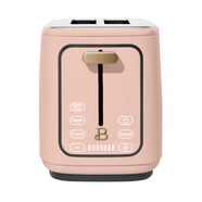 iSiLER 2 Slice Toaster Extra-Wide Slots Yellow Toaster with Defrost and ...