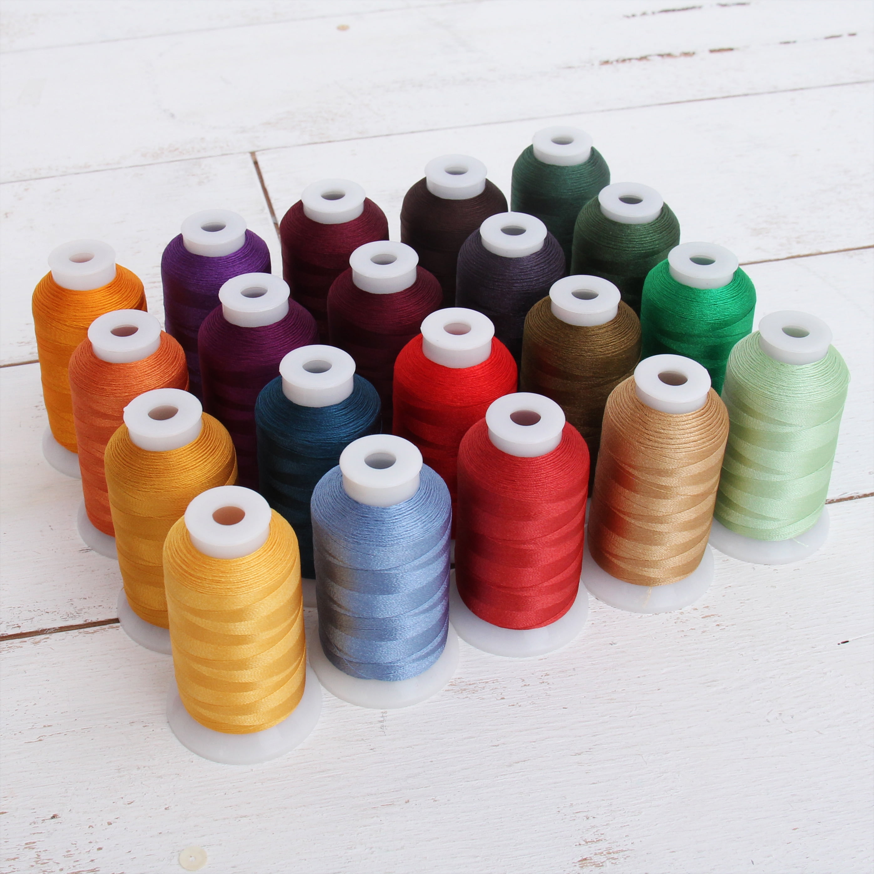 Beautiful 20 Cone Set of Rayon Embroidery Thread by Threadart - Bright ...