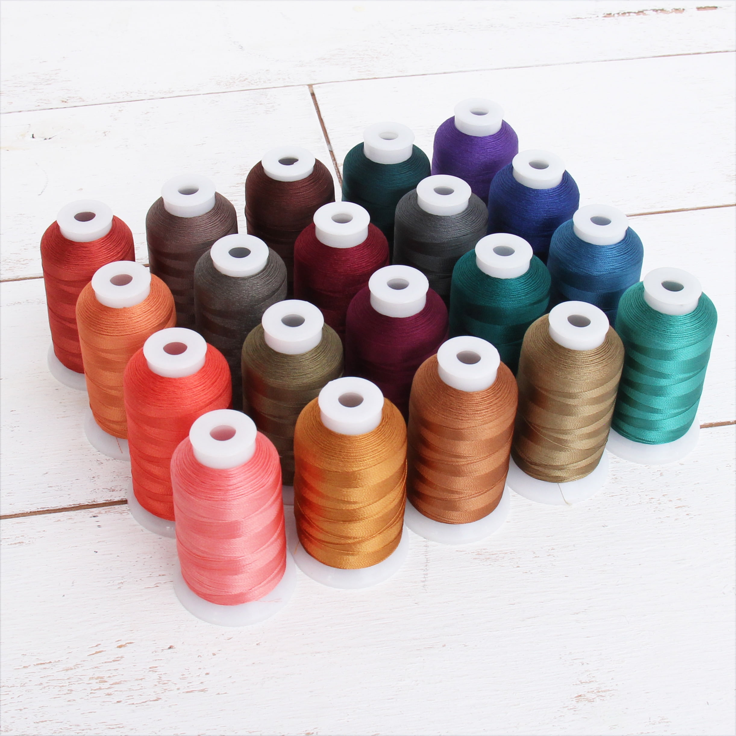 Beautiful 20 Cone Set of Rayon Embroidery Thread by Threadart - Dark ...
