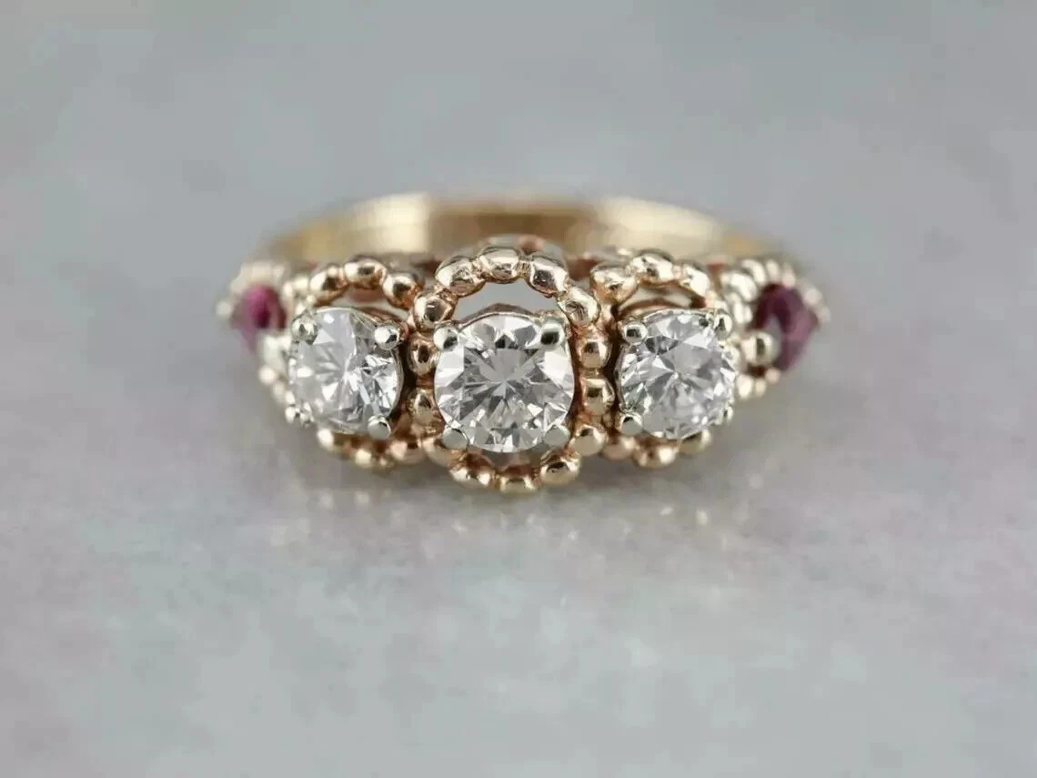 Beautiful 2Ct Round Cut Simulated Diamond Women's Wedding Engagement ...