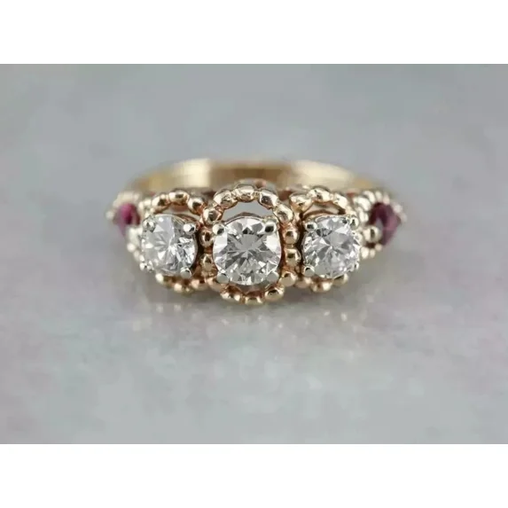 Beautiful 2Ct Round Cut Simulated Diamond Women's Wedding Engagement ...