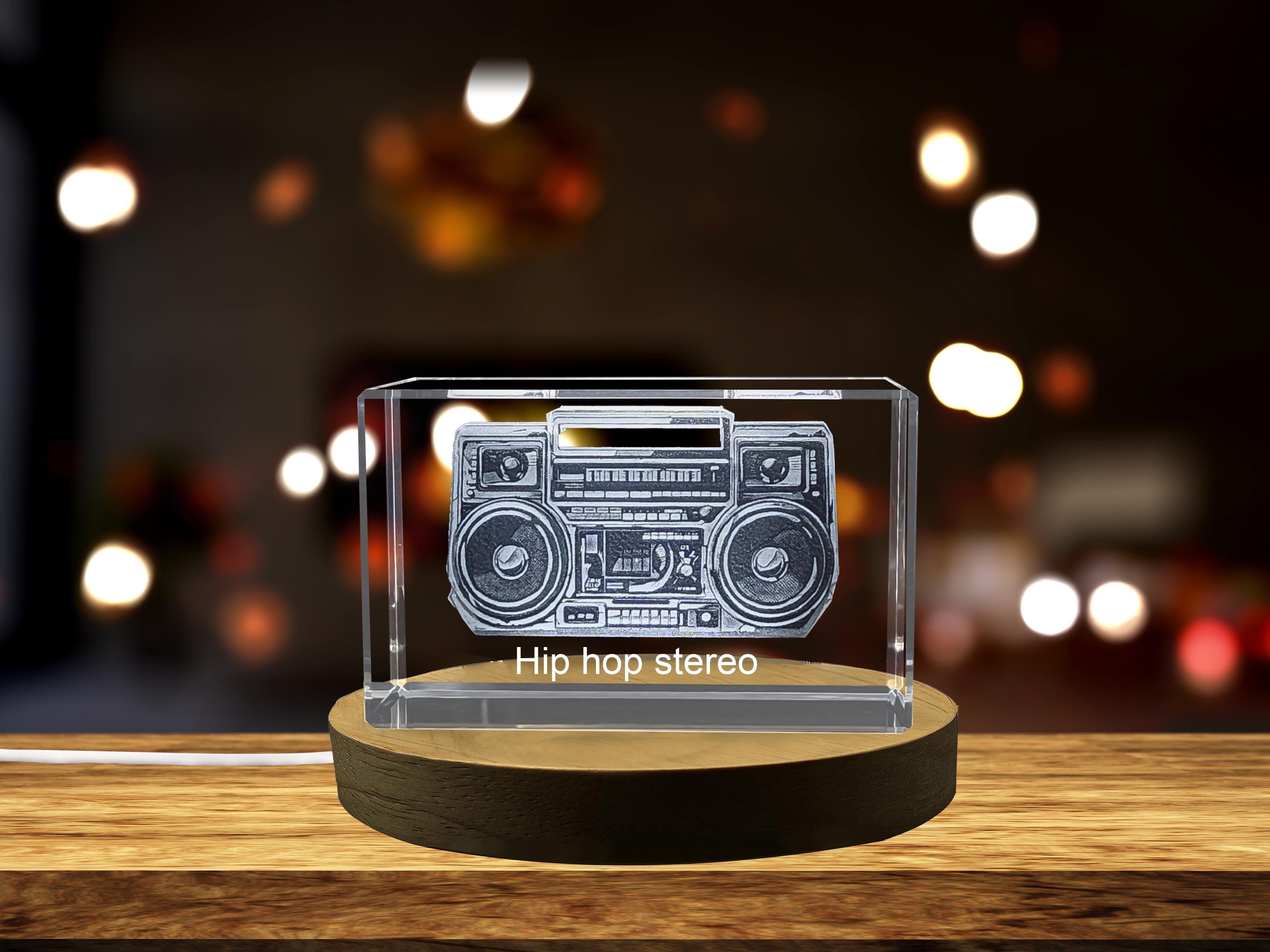 Beautiful 3D Engraved Crystal Turntable for Hip Hop Music Lovers ...