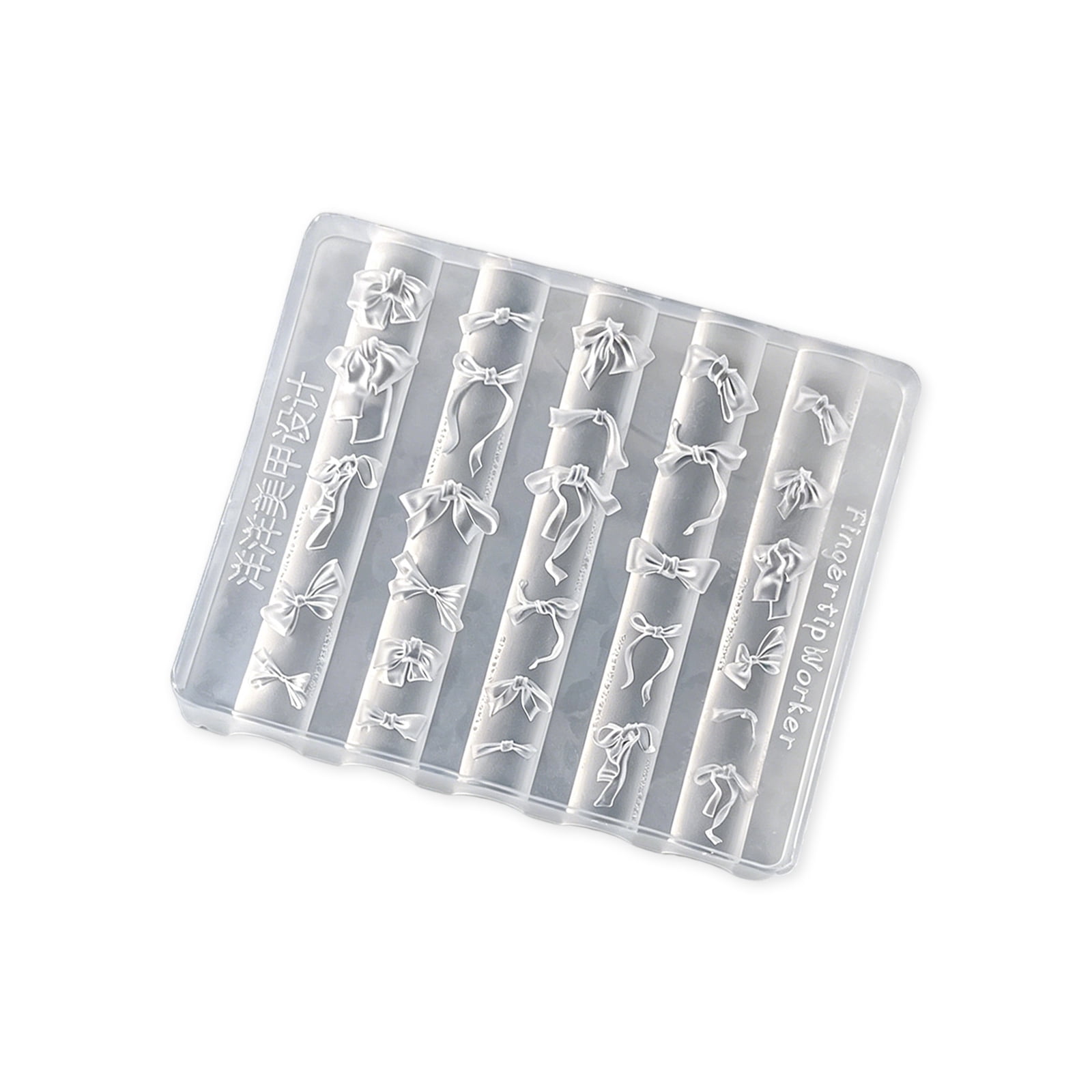 Beautiful 3D Relief Nails Art Mold Ribbon Shape For Wedding Party And ...