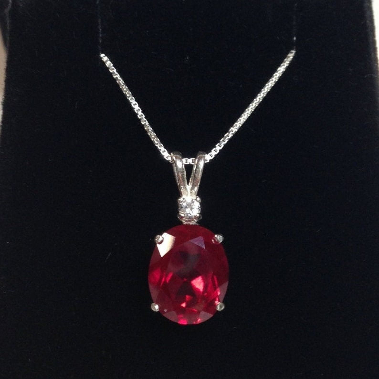 Beautiful 3ct Ruby Necklace 14k Gold Pendant Necklace Moissanite ...