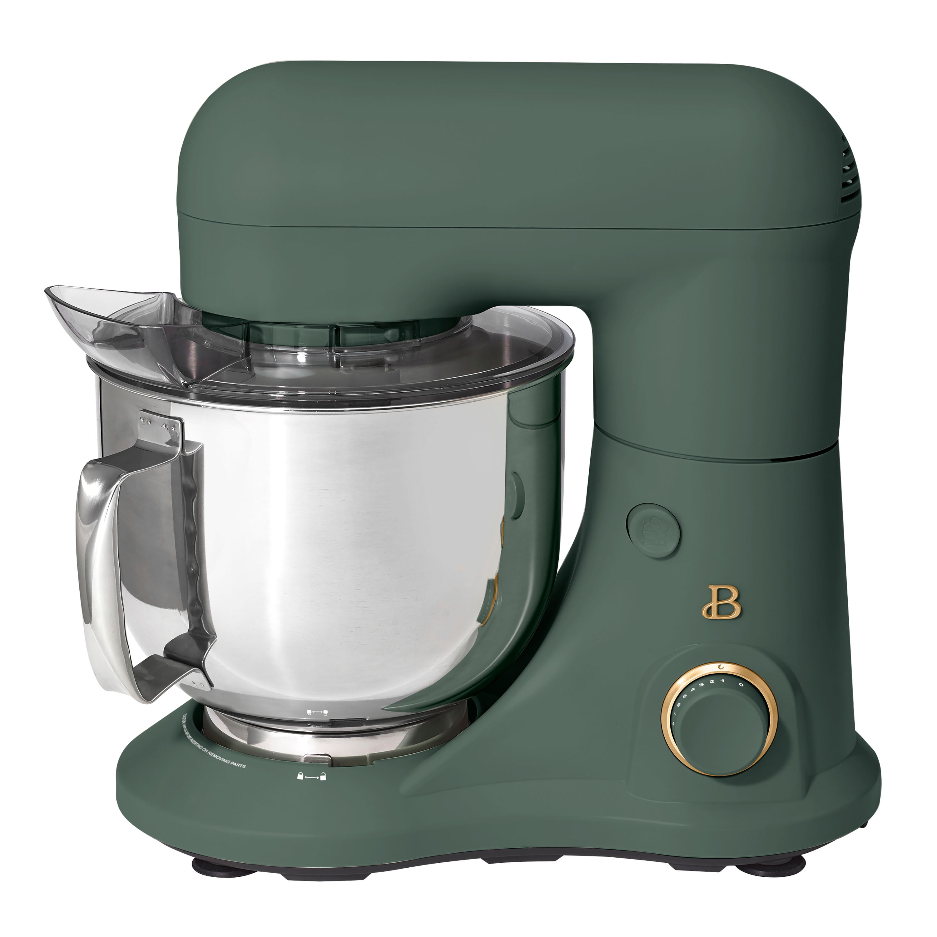 Beautiful 5.3 qt Stand Mixer, Thyme Green with Flat Beater, Dough Hook ...