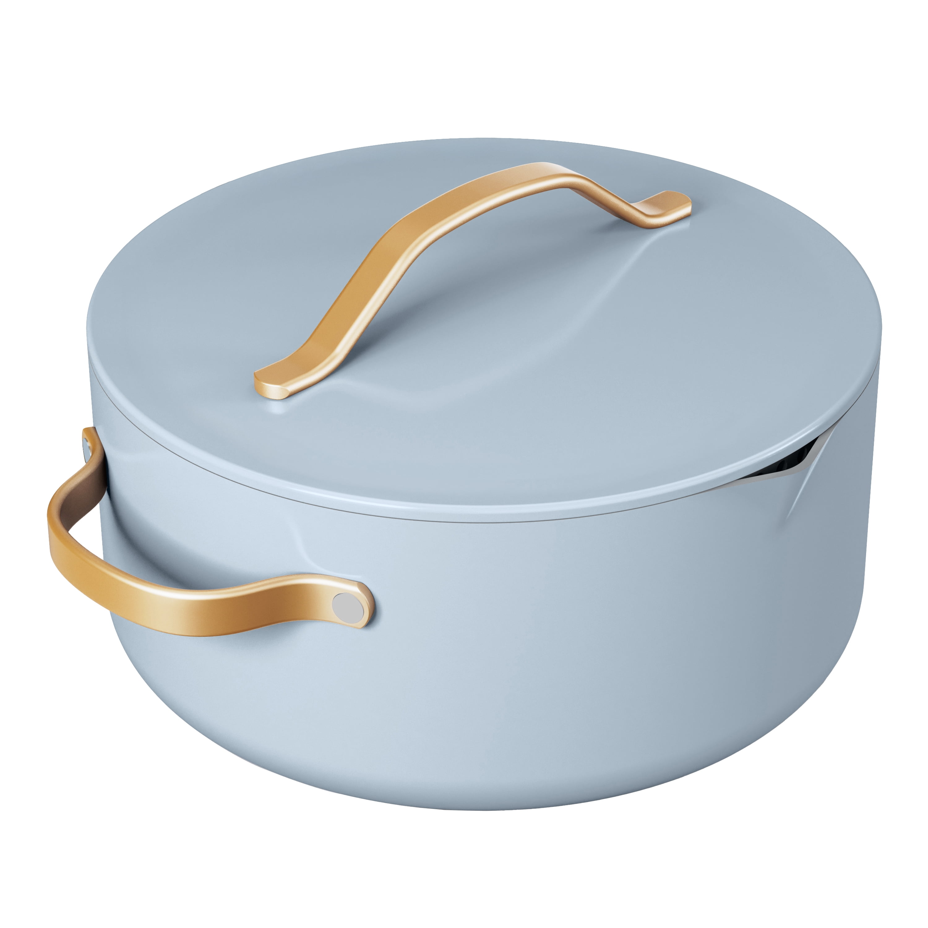 Beautiful 5 Quart Ceramic Non-Stick Dutch Oven with Strainer Lid ...