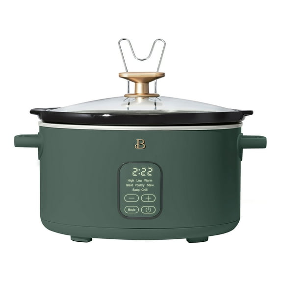 Beautiful 6 Qt Programmable Slow Cooker, Thyme Green by Drew Barrymore ...