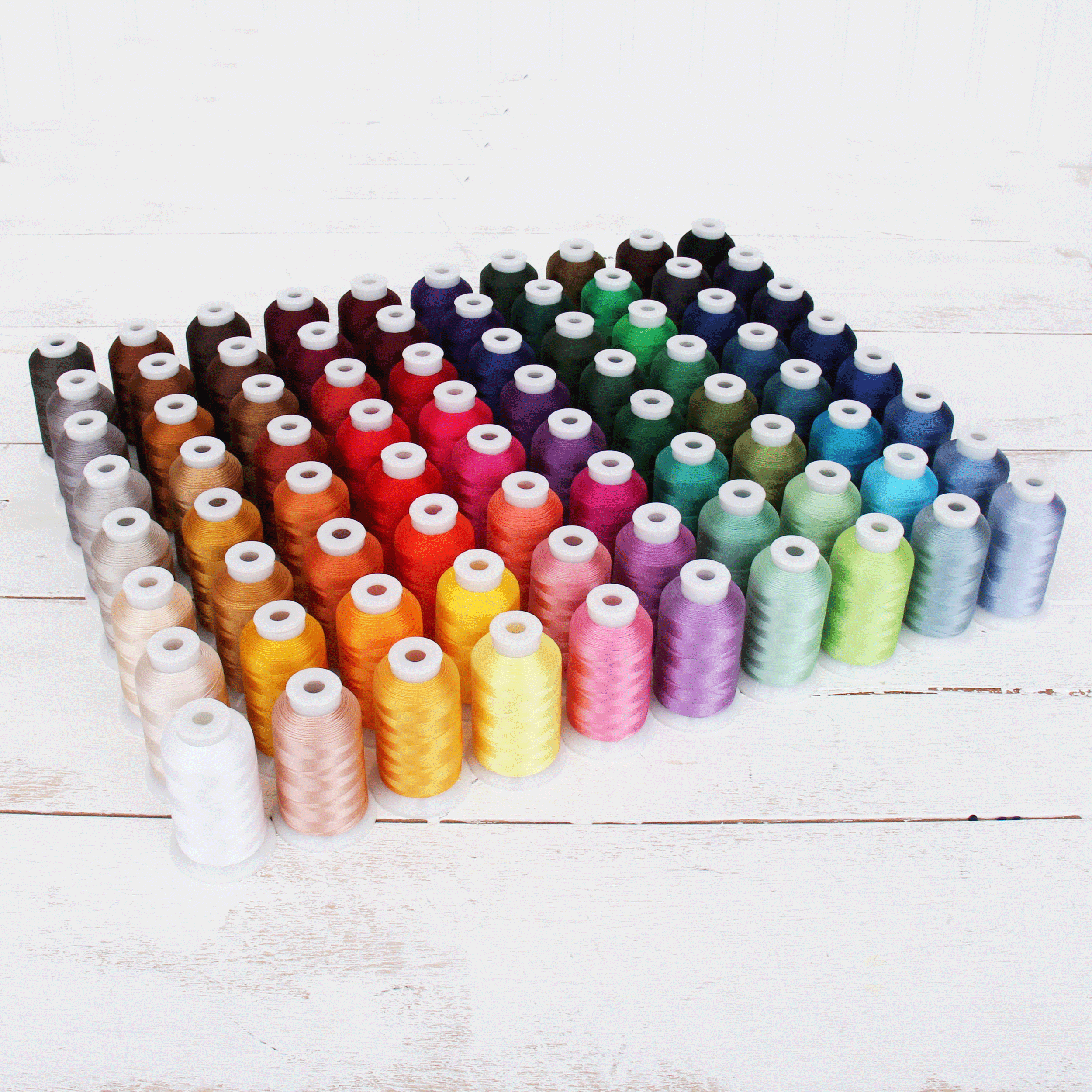 Beautiful 80 Cone Set of Rayon Embroidery Thread Set by Threadart ...