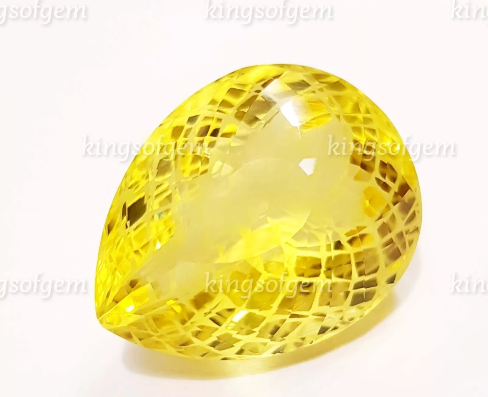 Beautiful 81 Ct Yellow Lemon Pear Yellow Color Loose Gemstone - Walmart.com