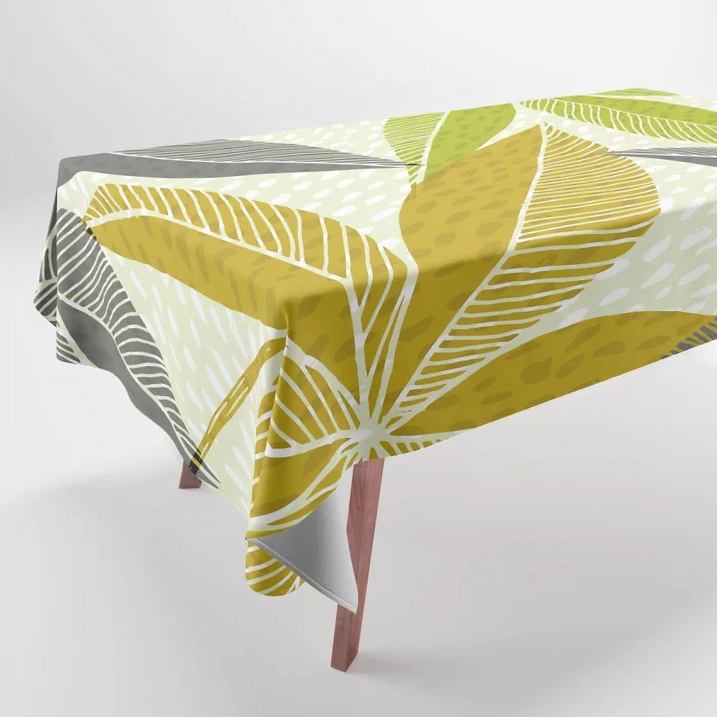 Beautiful Abstract Plant Vase Leaves Flowers Sun Pattern Tablecloth Home ration Rectangle Party ...