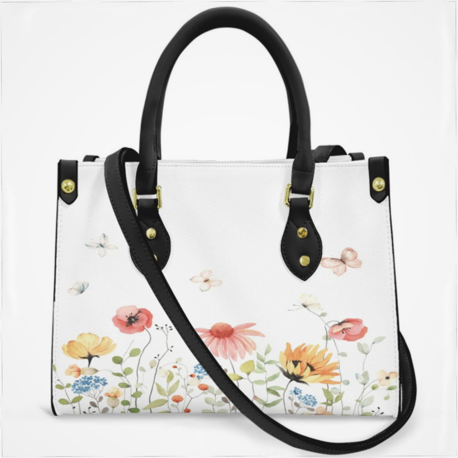 Beautiful Abstract Watercolor Painting Of Colorful Flowers Cross Body ...