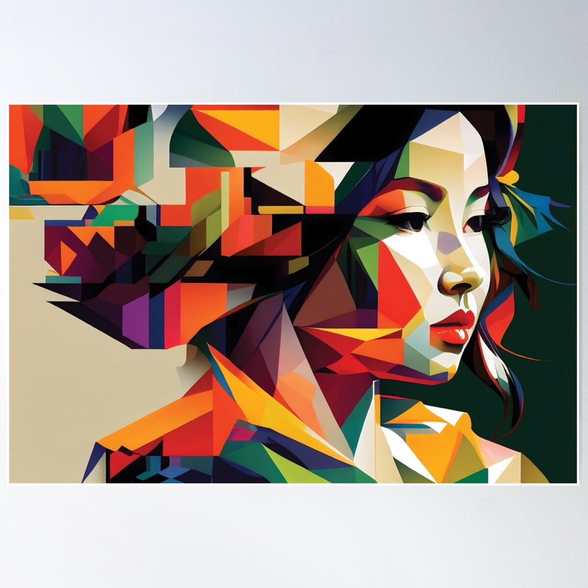 Beautiful Abstract Woman 2 Poster Wall Art, Modern Wall Decor For ...