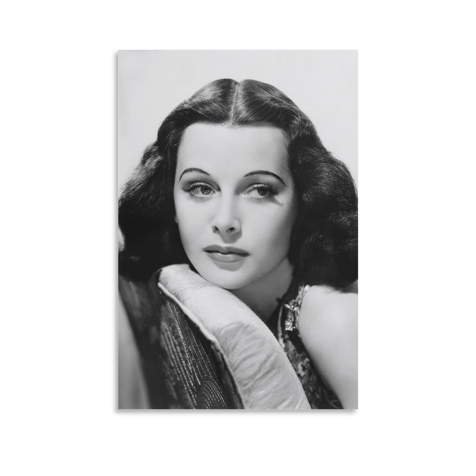 Beautiful Actresses Hedy Lamarr Black And White Poster Canvas Art ...