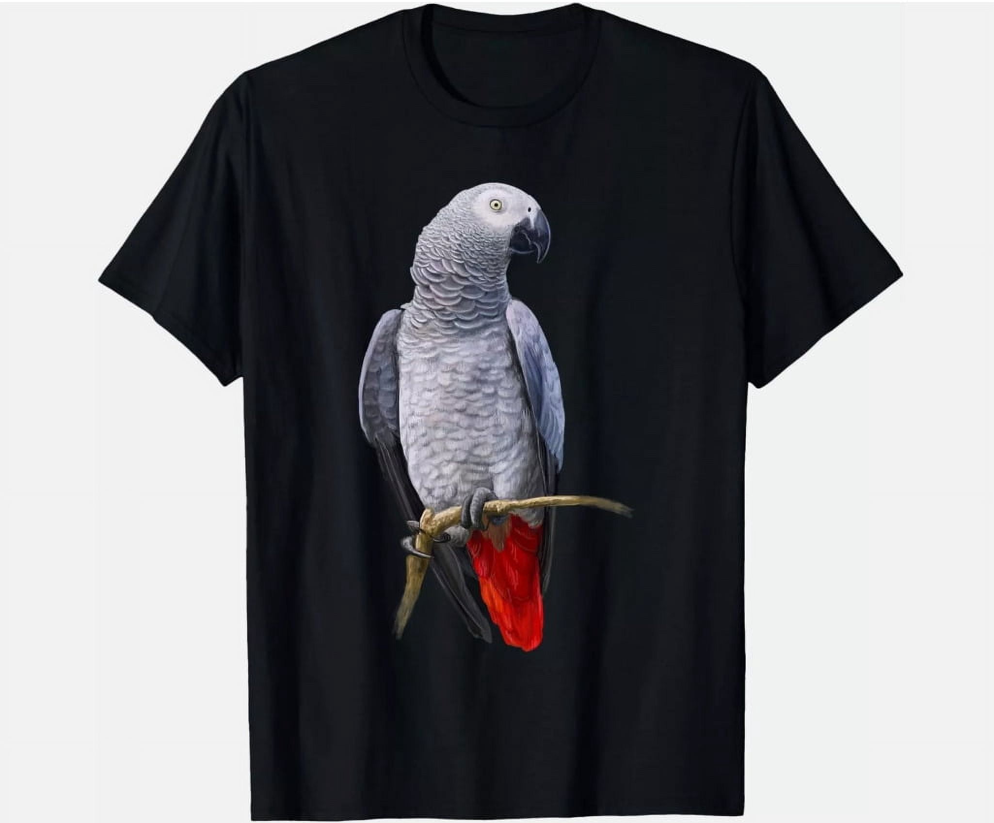 Beautiful African Grey Parrot Red Tail Gift Tee Unisex T-Shirt, Gift ...