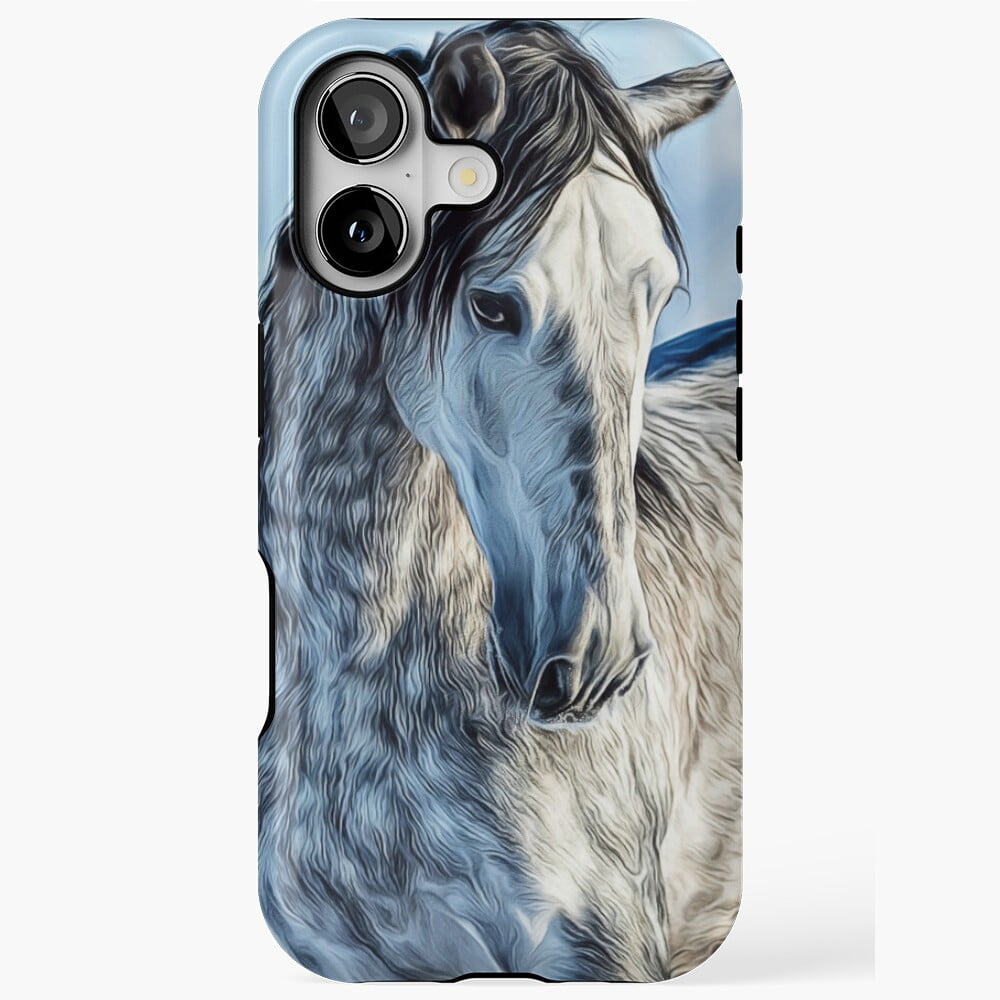 Beautiful Andalusian Horses Winter Phone Case 17 16 15 14 13 12 11 Pro ...