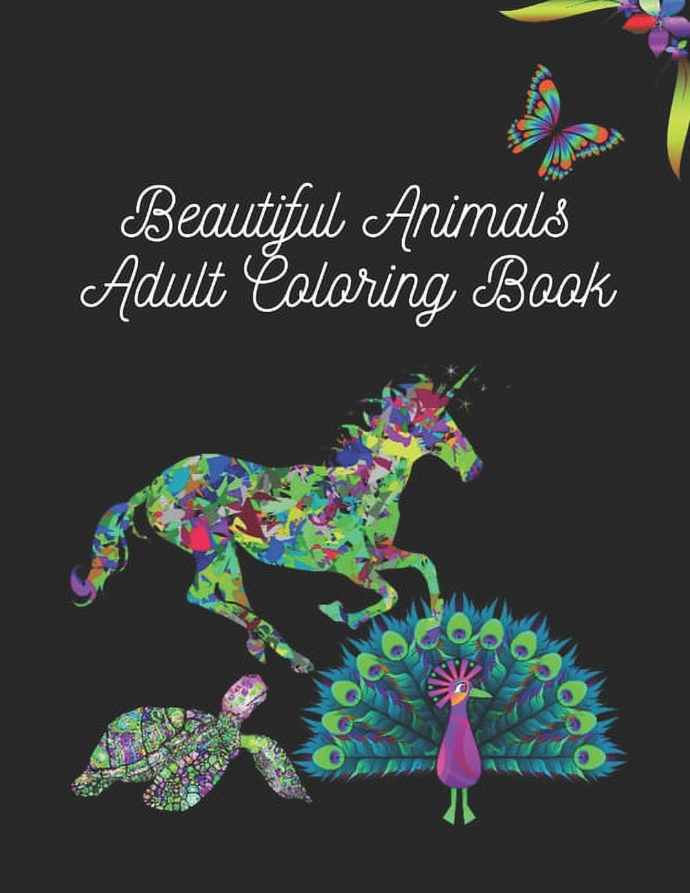Beautiful Animals Adult Coloring Book: Very nice coloring book for ...