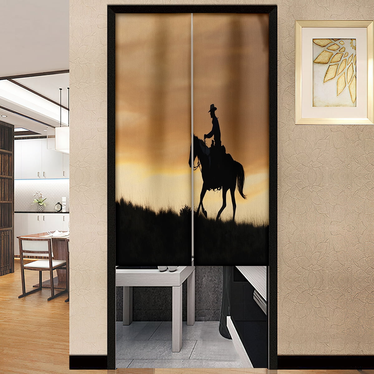 Beautiful Anime Samurai Door Curtain Japanese Household Kitchen Living ...