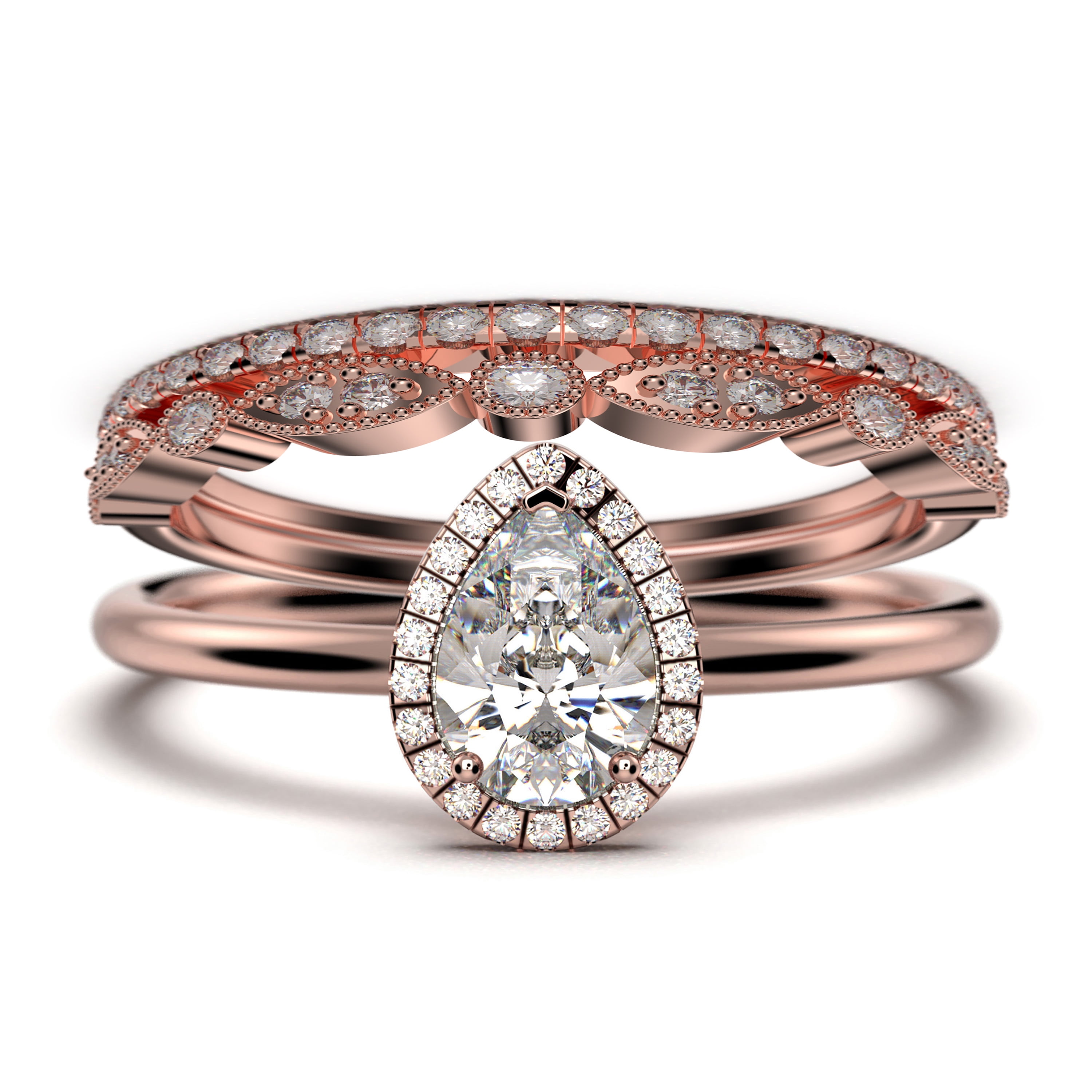 Beautiful Art Deco 2.25 Carat Pear Cut Affordable Diamond Moissanite ...