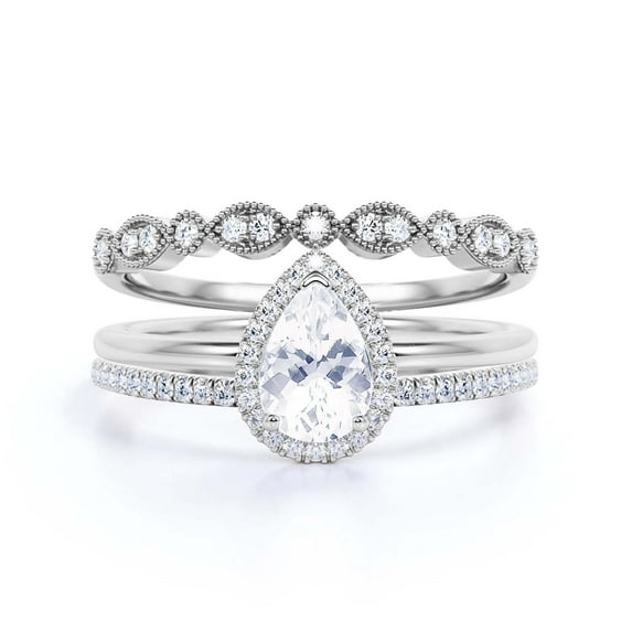 Beautiful Art Deco 2.25 Carat Pear Cut Affordable Diamond Moissanite ...