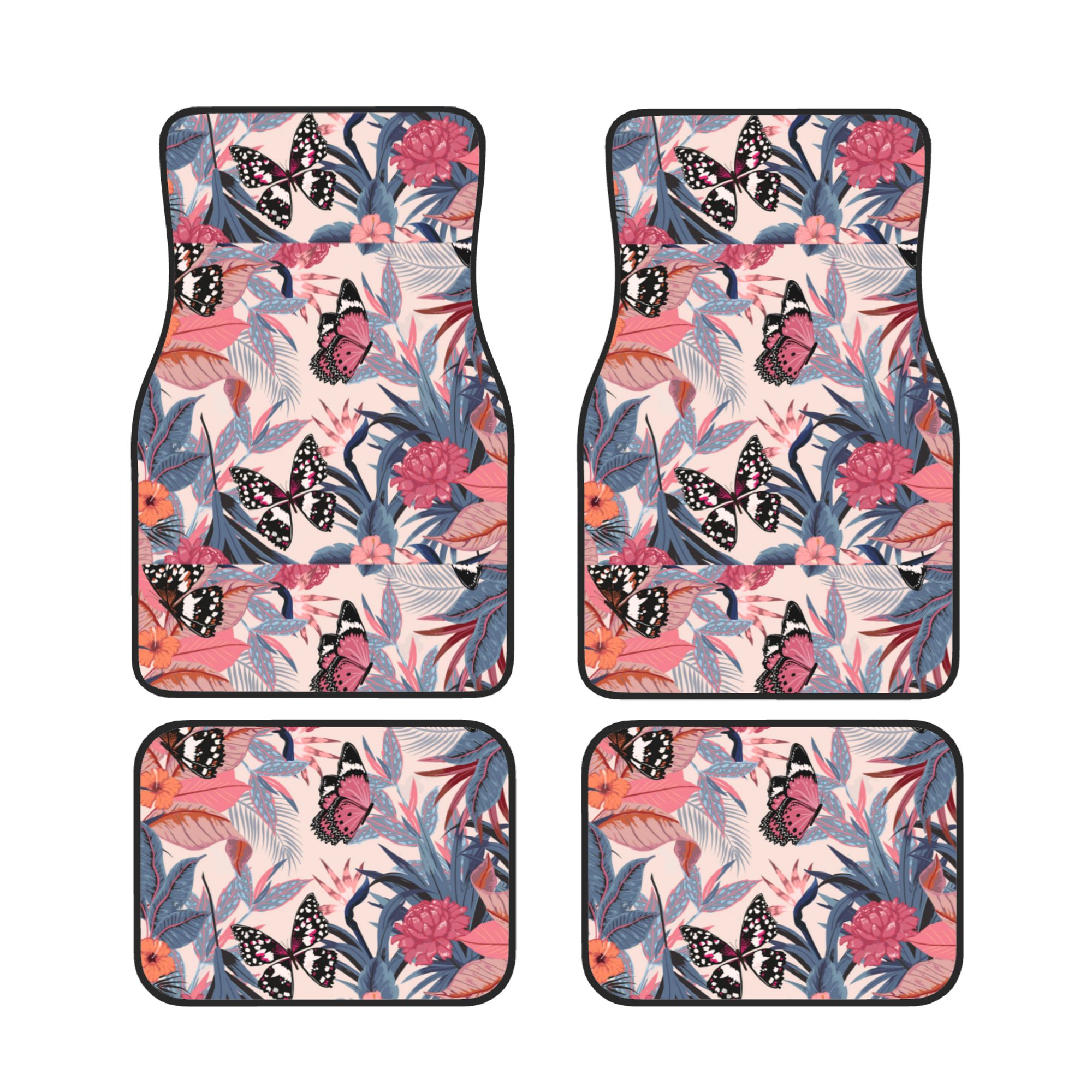 Beautiful Artistic Flower Universal Fit Carpet Floor Mats For Car Suv ...