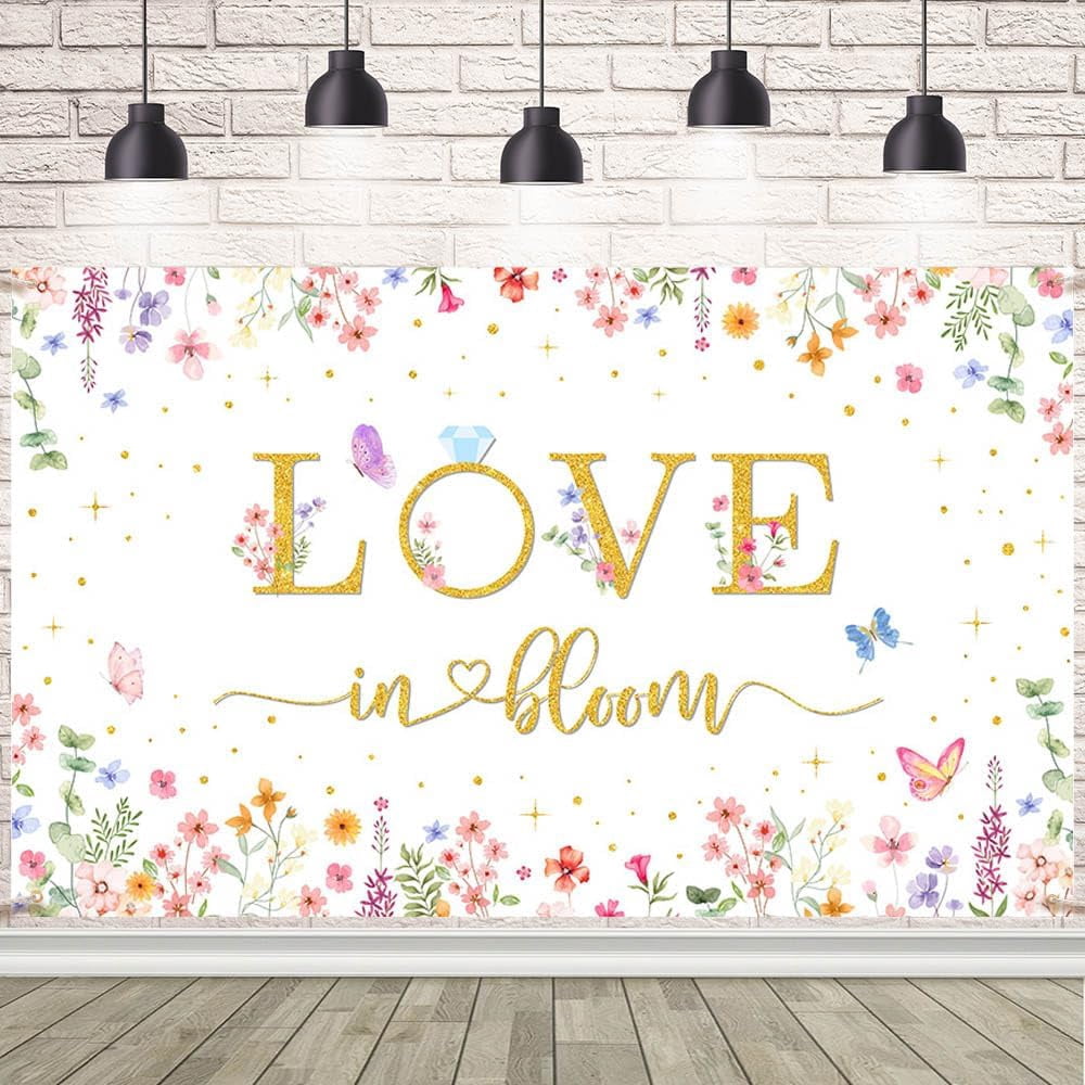 Beautiful Backdrop Love in Bloom Bridal Shower Decorations Backdrop ...