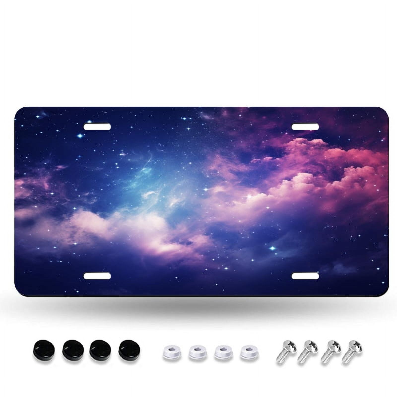 Beautiful Background of Space With Clouds and Stars License Plate Frame ...