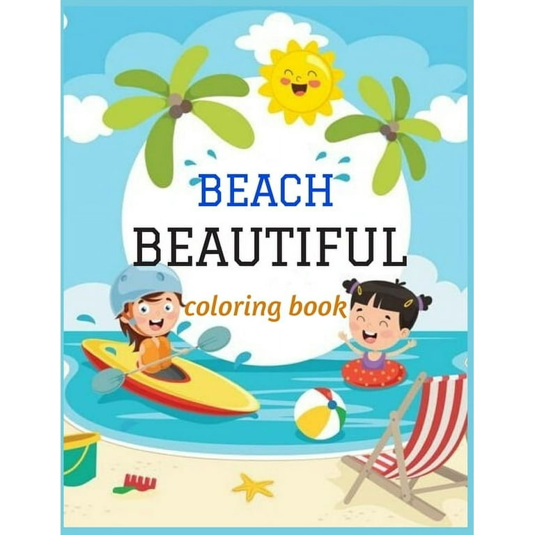 kids beach coloring book