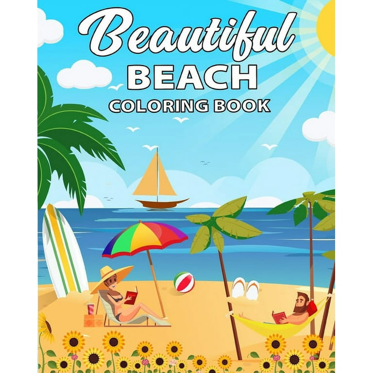 summer beach coloring book