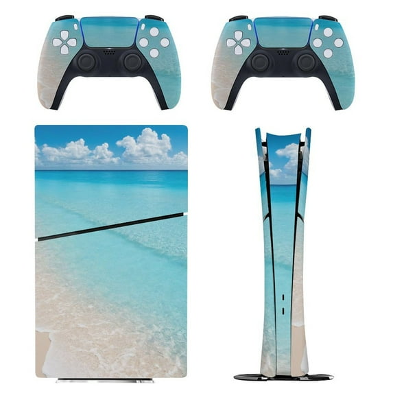 Beautiful Beach Console Skin Bundle for PS5 Pro Slim Disc & Digital ...