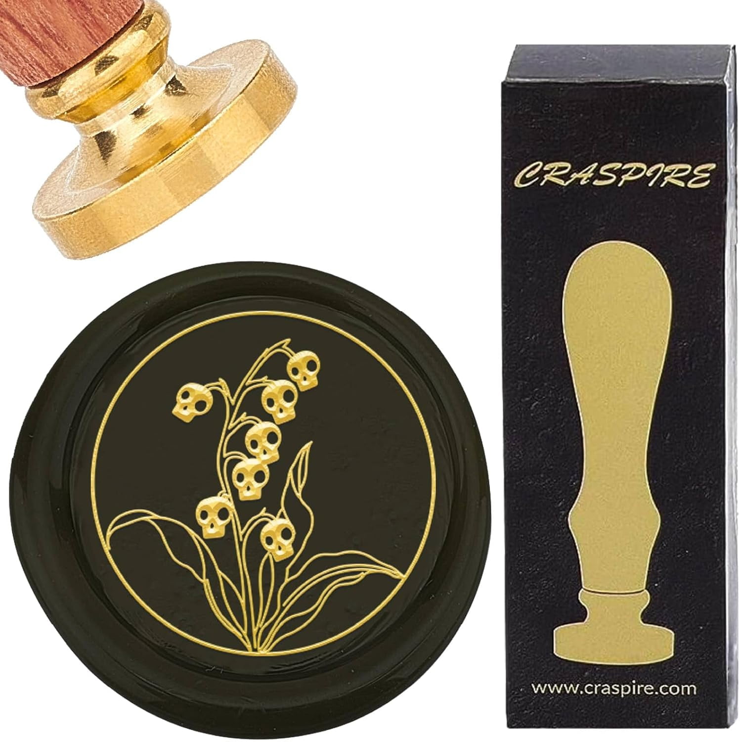 Beautiful Bell Orchid Flower 30mm Wax Seal Stamp Removable Brass Head ...