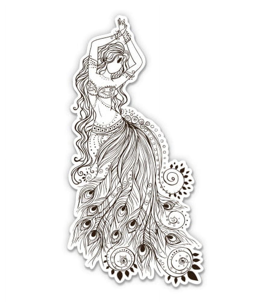 Beautiful Belly Dancer - 5" Vinyl Sticker - For Car Laptop I-Pad ...